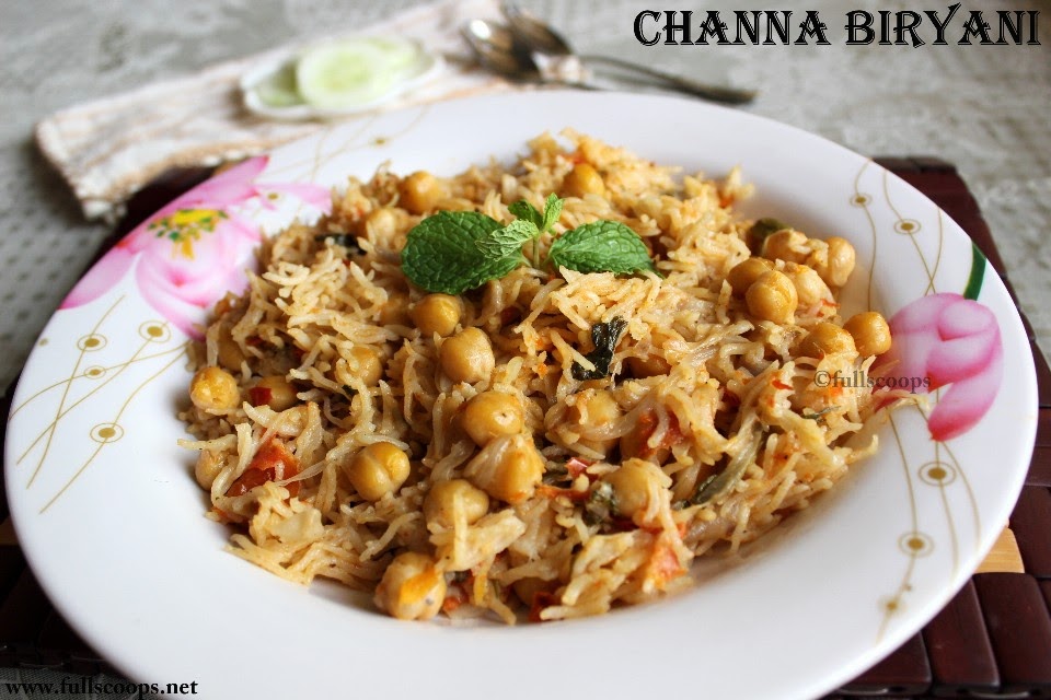Chana Biryani | Chickpeas Biryani ~ Full Scoops - A food blog with easy ...