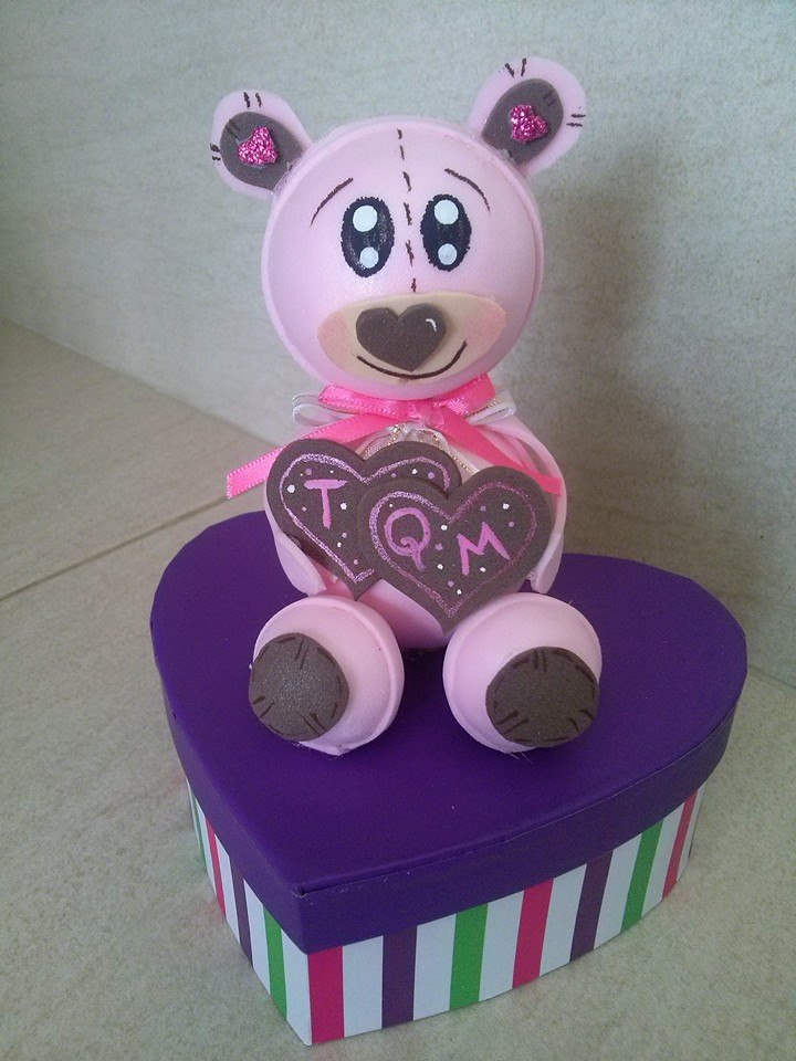 Fran V crafts and more: Varios modelos de Tiernos ositos de foami para ...