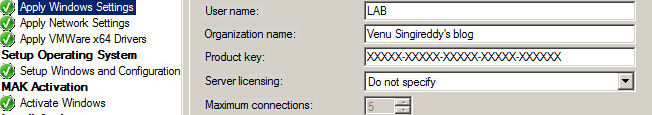Venu Singireddys Blog Activate Windows Using Mak Key Using Sccm Task Sequence