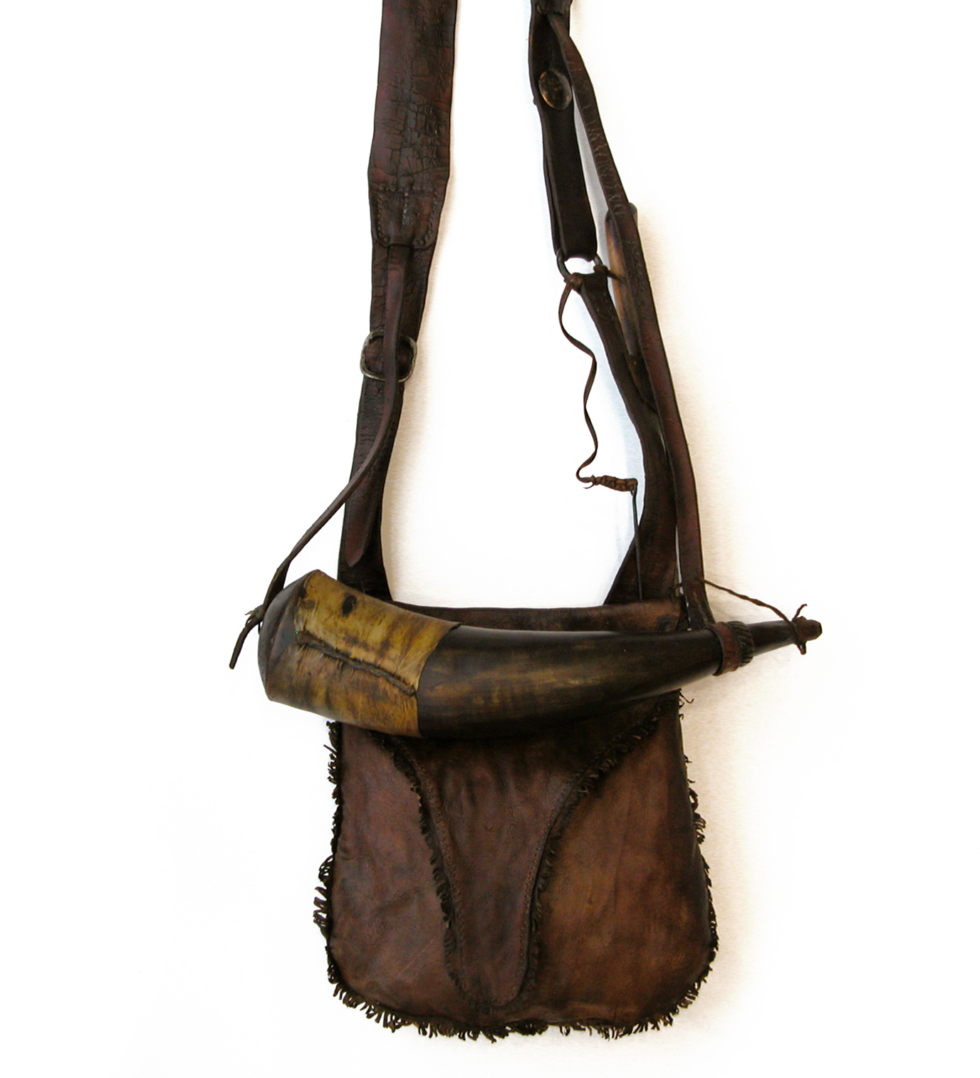 Hunting Pouch by Joe Mills with Antique Powder Horn | For The Love Of ...
