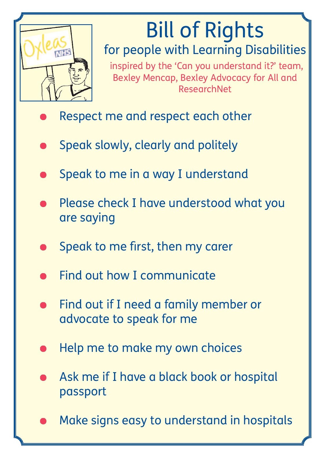 Adult Learning Disability Service of Oxleas NHS Foundation Trust: Bill ...