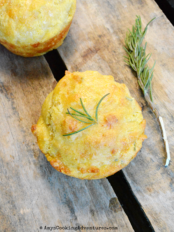 Rosemary Cheddar Cornbread Muffins #BloggerClue