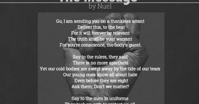 Poems From Readers : The Message – Nuel | Poetry Prose Hub