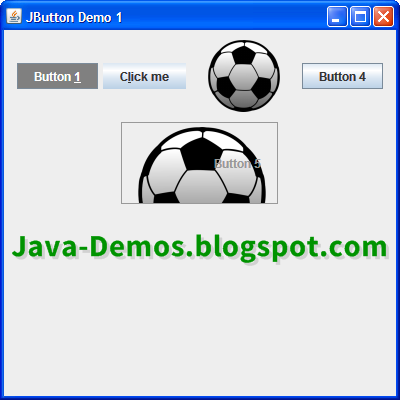 JButton in Swing Example for Beginners — Java Demos