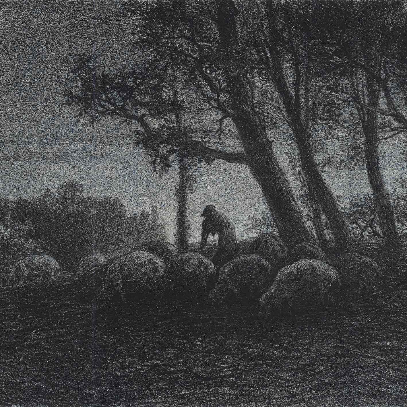 Prints and Principles: Charles Émile Jacque’s lithograph, “Crépuscule ...