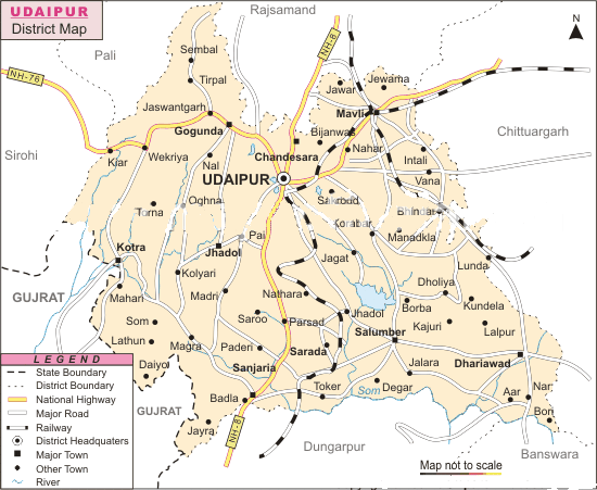 Map Of India: Udaipur-district-map