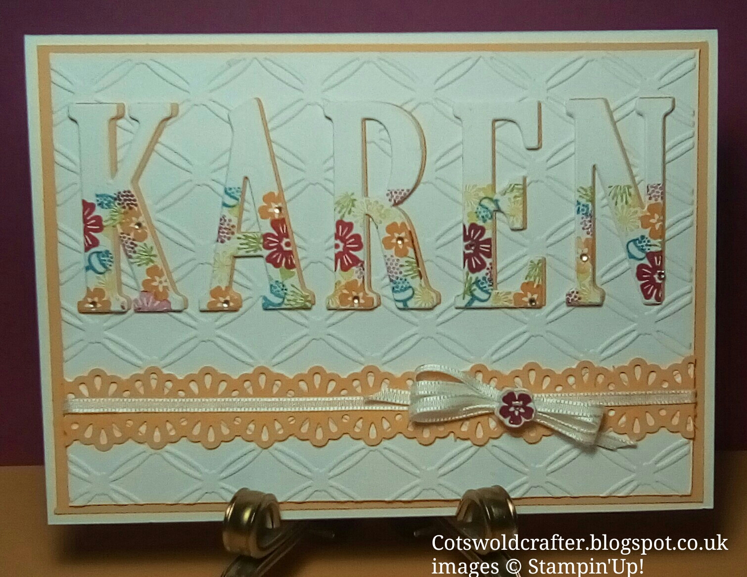 Cotswold Crafter: Karen's Birthday card