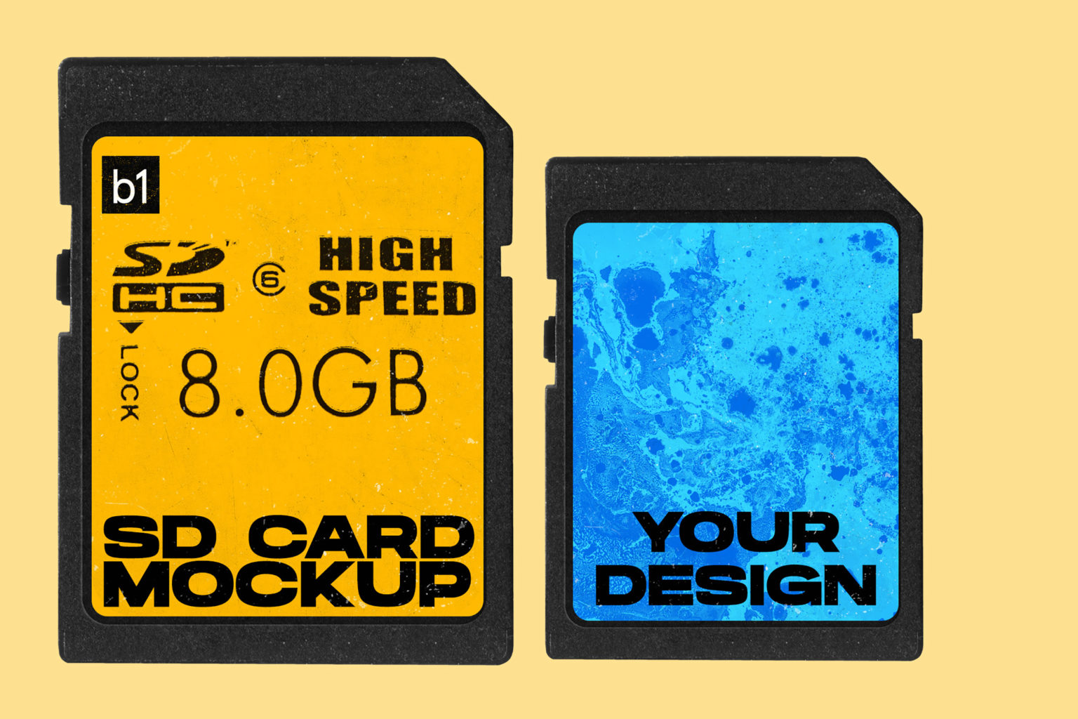 SD Memory Card Mockup PNG