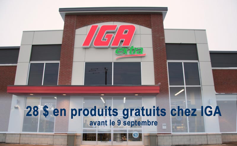 28 $ en gratuité chez IGA | Coupons au Québec
