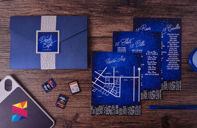 Starry Night Themed Debut Invitation - Stunro CreativeWorks