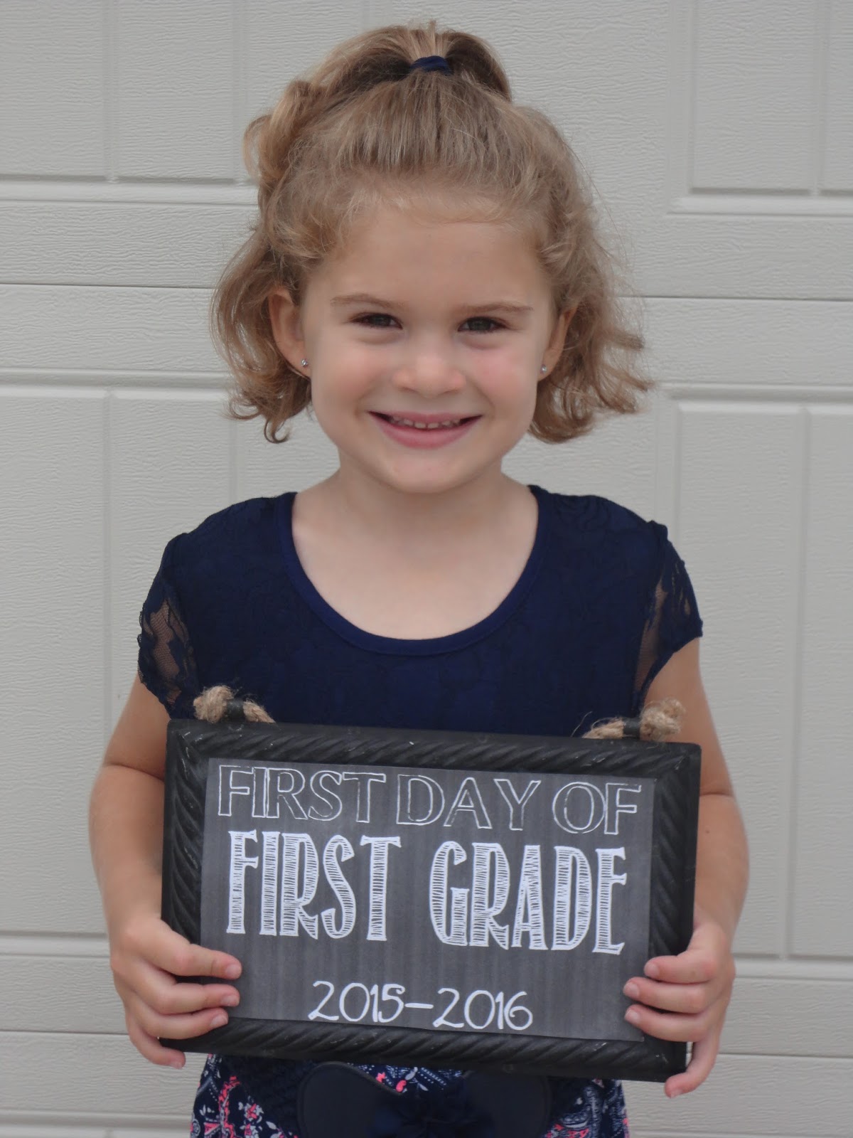 The Naustdal Family of 3: First day of 1st grade!