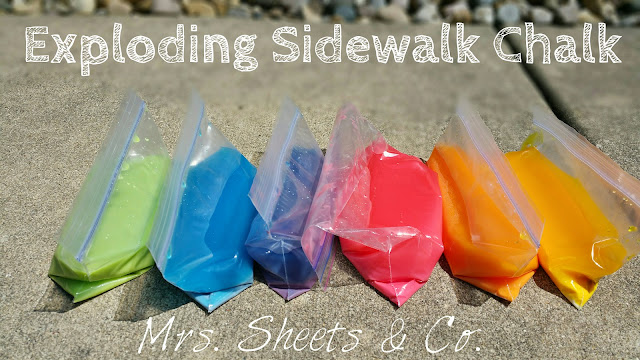 Mrs. Sheets & Co.: DIY Exploding Sidewalk Chalk
