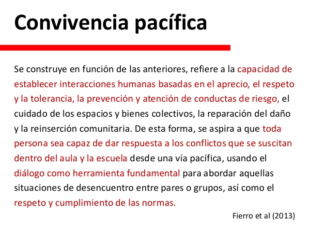 convivencia pacifica