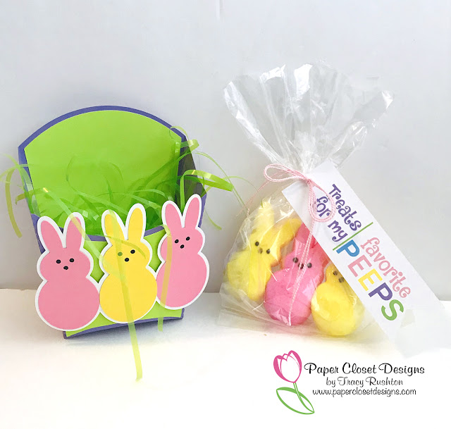 Easter Peep Fry Boxes - Paper Closet Designs