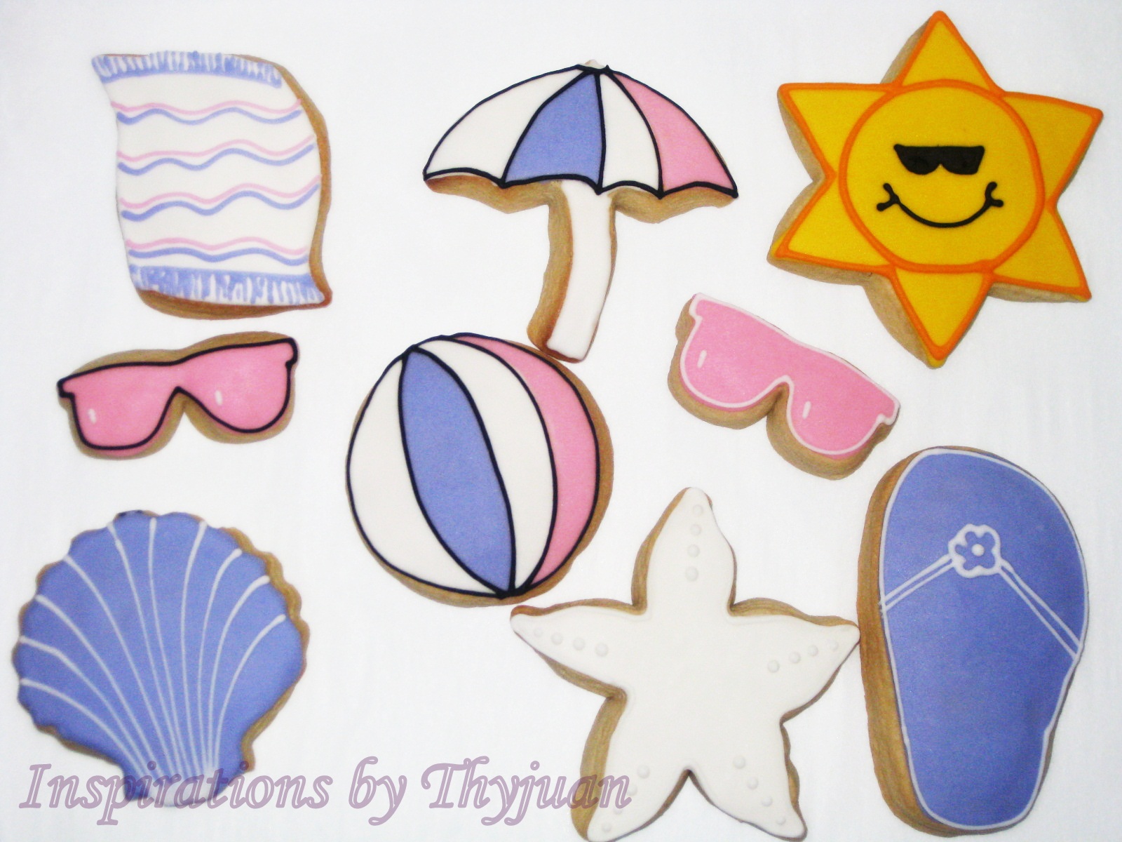 Inspirations by Thyjuan LLC.: Beach Theme Cookies for Relay For Life