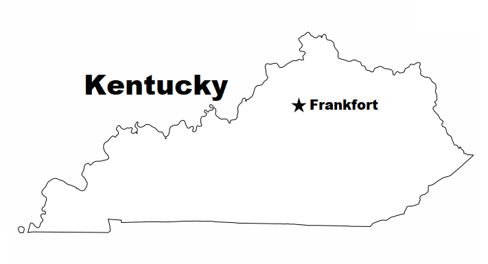 Kentucky Map Coloring Page Coloring Pages