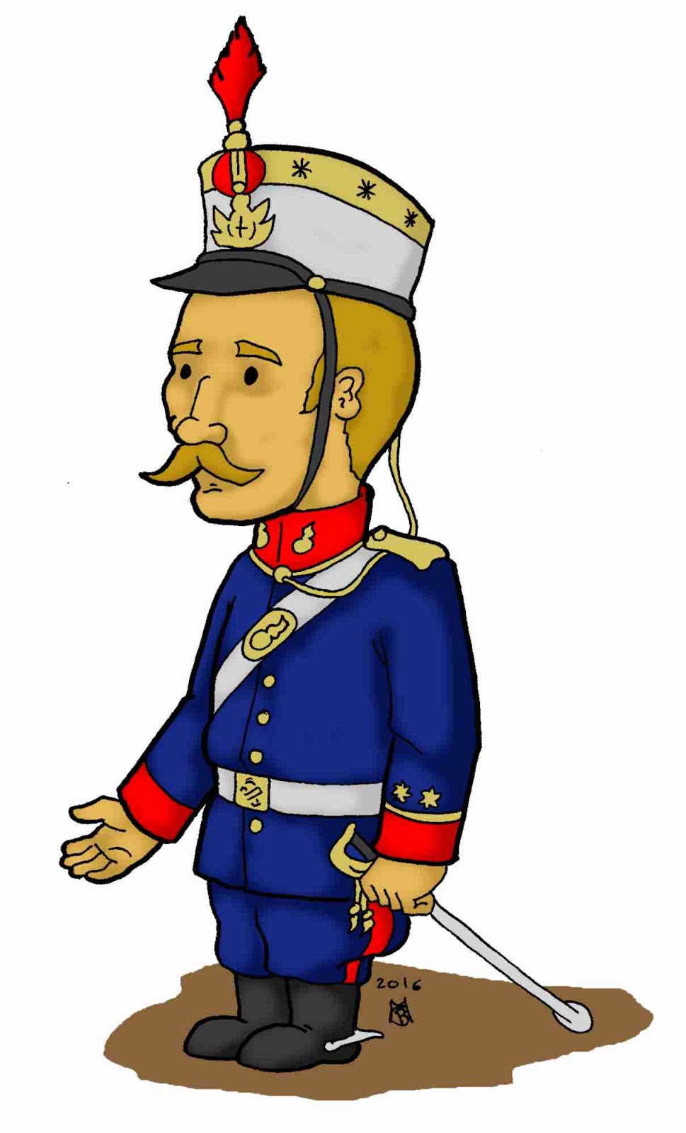 Humor grafico en 2 minutos: Teniente uniforme de gala