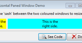 Py In My Eye: Tkinter Horizontal Paned Window Demo