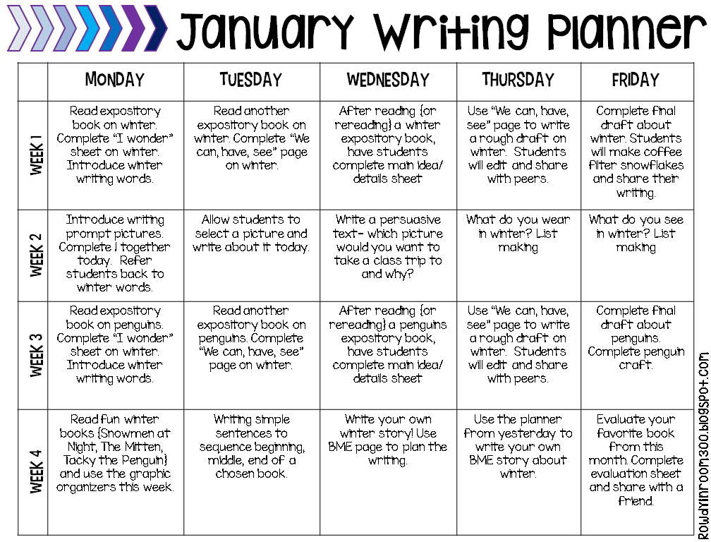 Winter writing - Rowdy in Room 300