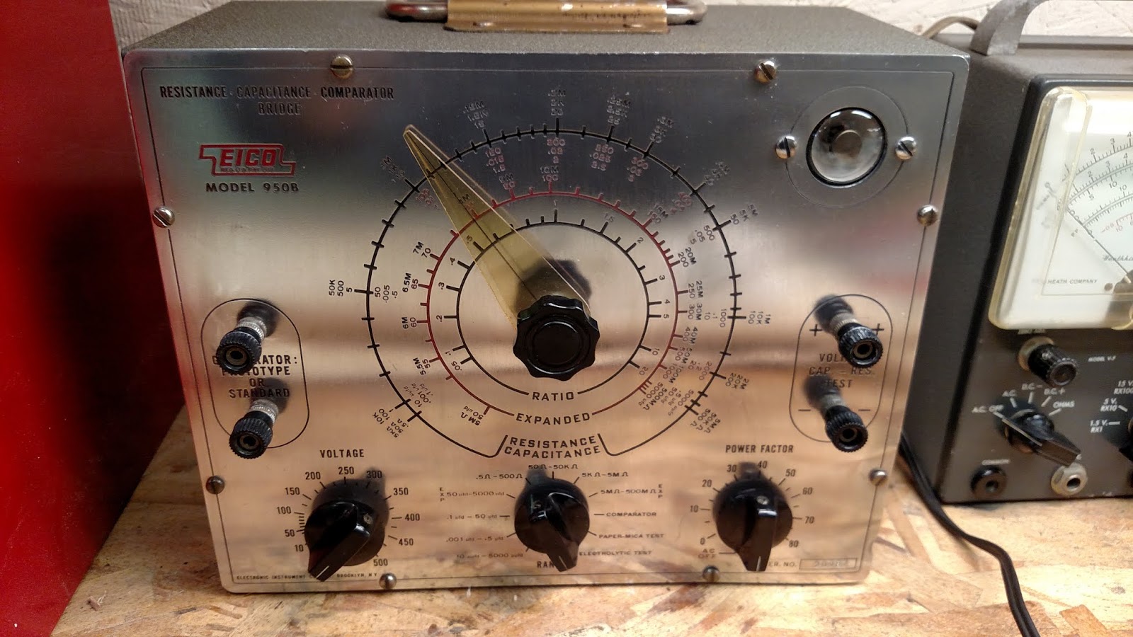 Spud's blog: Eico 950B Capacitor Tester - and bridge circuit explained