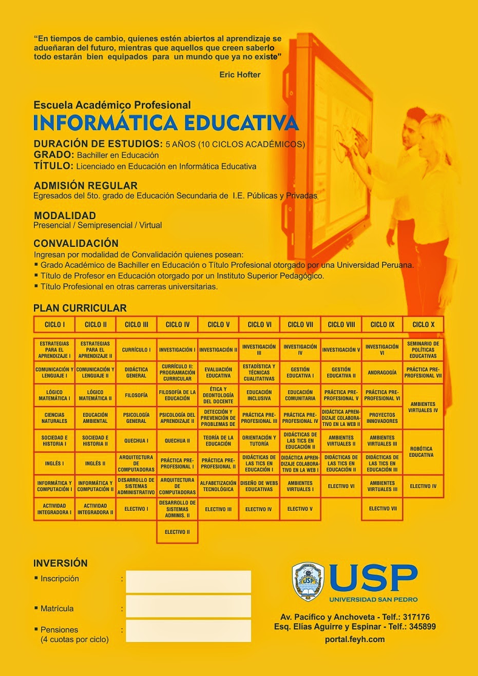 Escuela de Informática Educativa: DATOS INFORMATIVOS