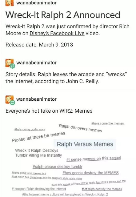The Finest Memes: Wreck It Ralph 2 Confirmed