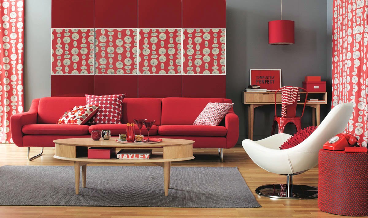 Decoración de salas en color rojo | Ideas para decorar