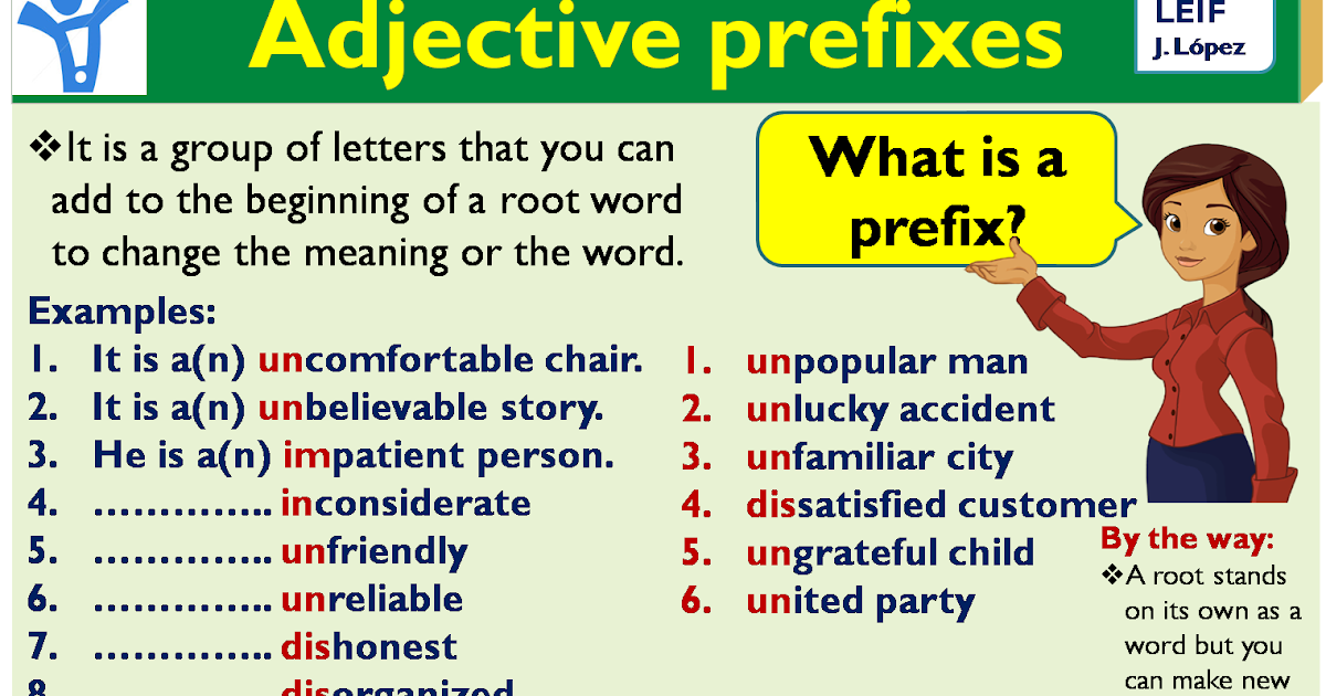 English Intermediate I: U1_Adjectives prefixes