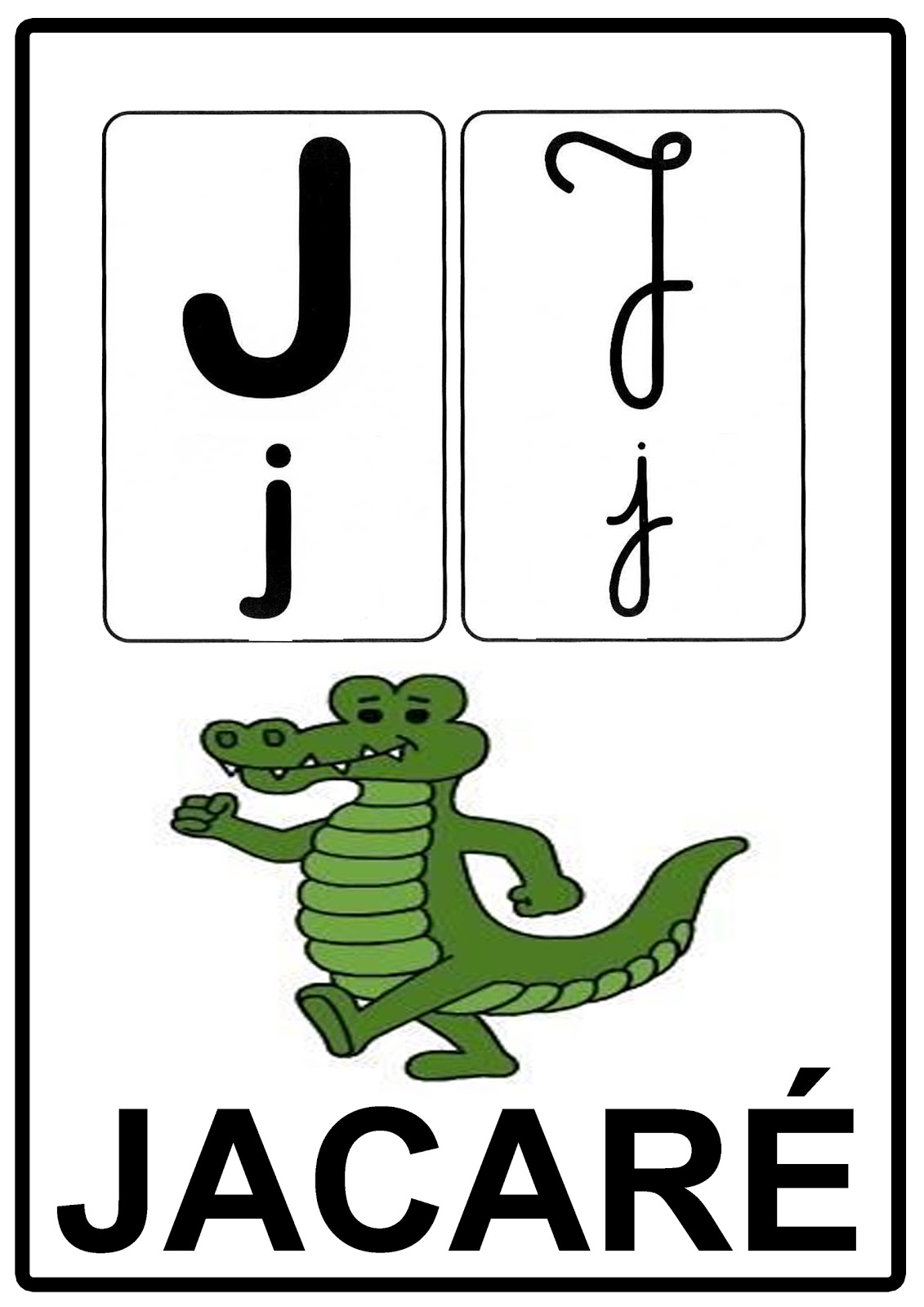 ALFABETO PARA SALA DE AULA: LETRA - J