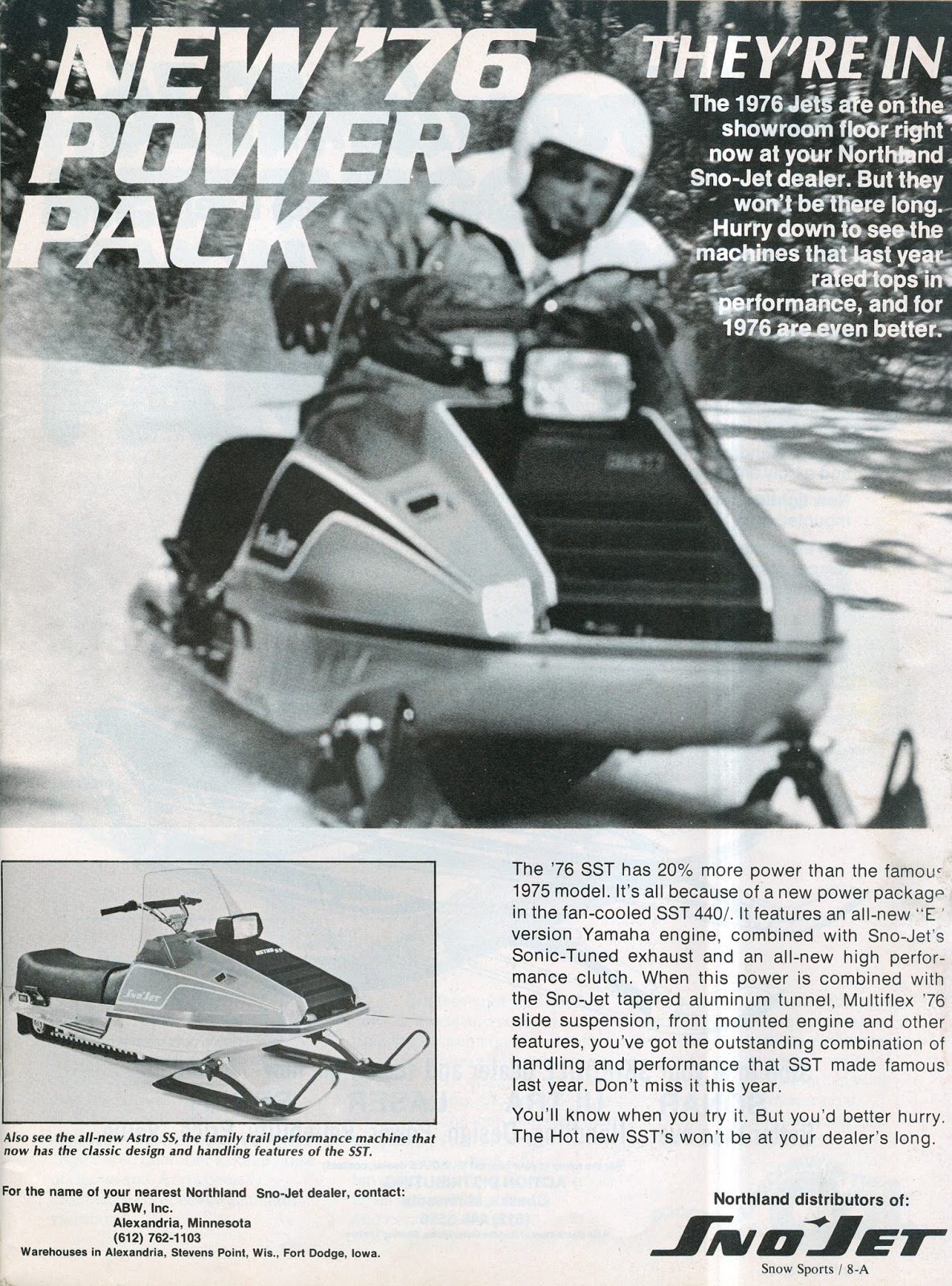 CLASSIC SNOWMOBILES OF THE PAST: 1976 SNO-JET SNOWMOBILES
