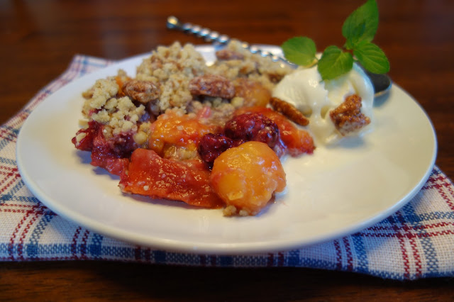 37 Cooks: Summer Fruit Crumble with Truly Good Foods Pecan Praline Streusel