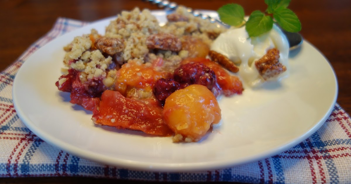 37 Cooks: Summer Fruit Crumble with Truly Good Foods Pecan Praline Streusel