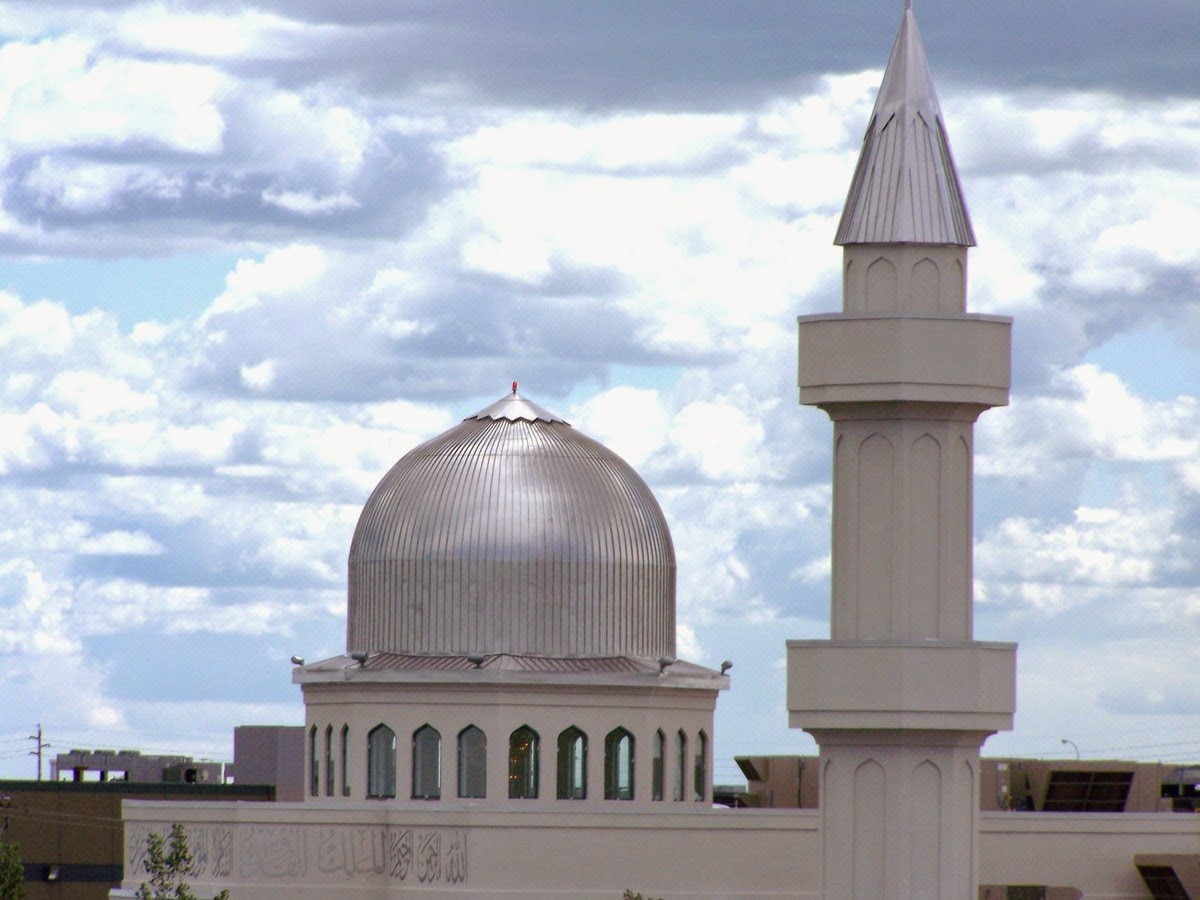 Beautiful View of Baitun Nur Mosque Calgary, Alberta, Canada