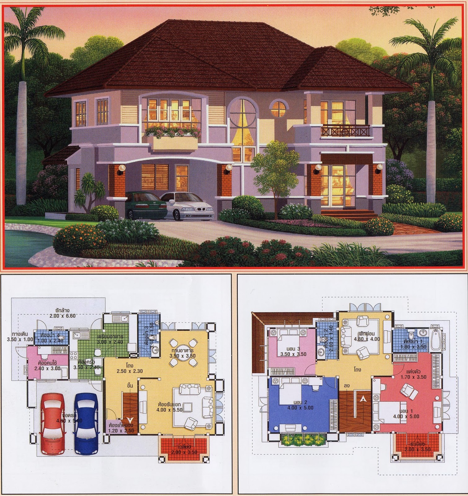 Architecture & Art: Khmer - Thai Villa House Plan - Collection 01