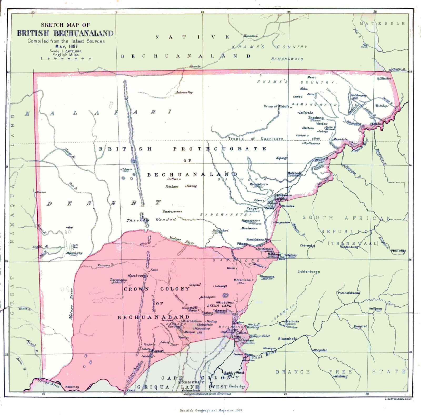 Big Blue 1840-1940: Bechuanaland Protectorate - A closer look at the stamps