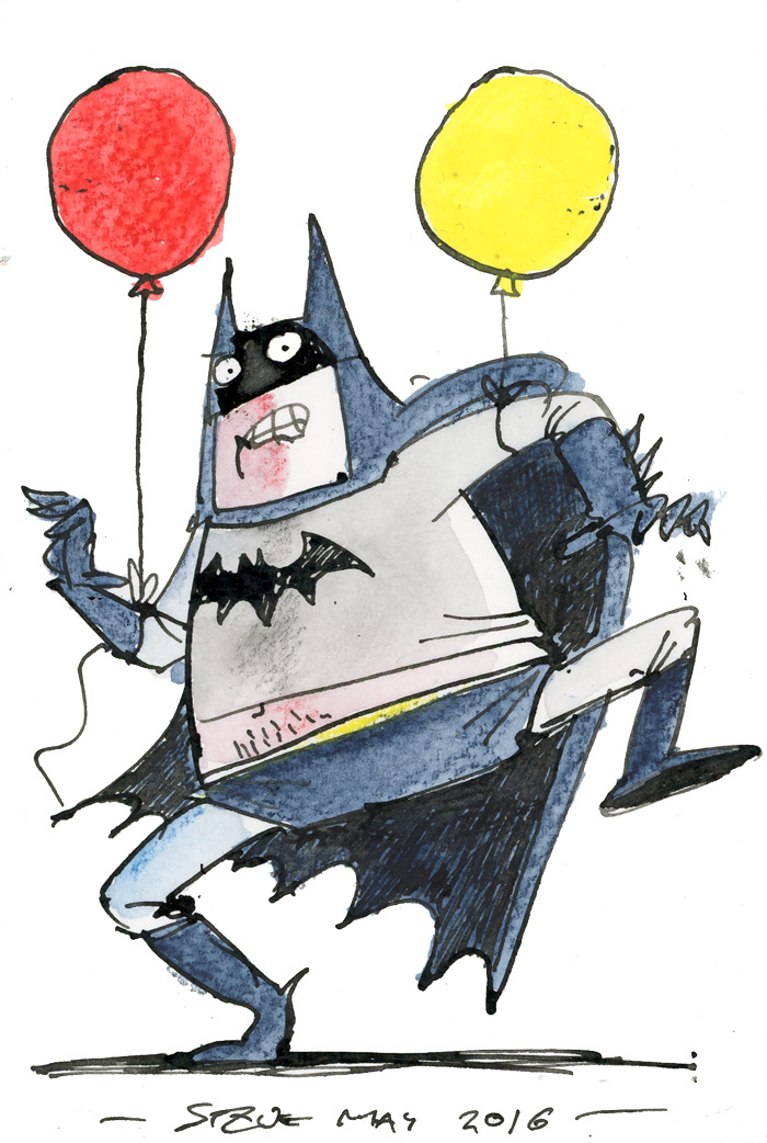 stevemaystuff: Fat Batman With Balloons