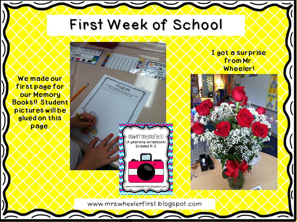 Mrs. Wheeler's First Grade Tidbits: First Week in Photos