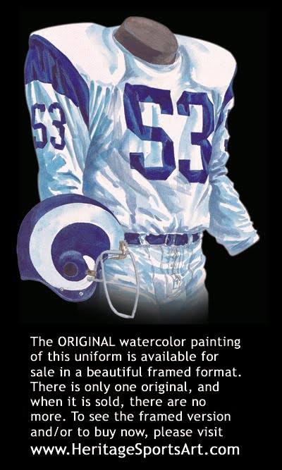 Los Angeles Rams Uniform and Team History | Heritage Uniforms and ...