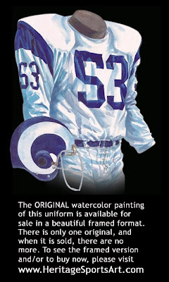 Los Angeles Rams Uniform and Team History | Heritage Uniforms and ...