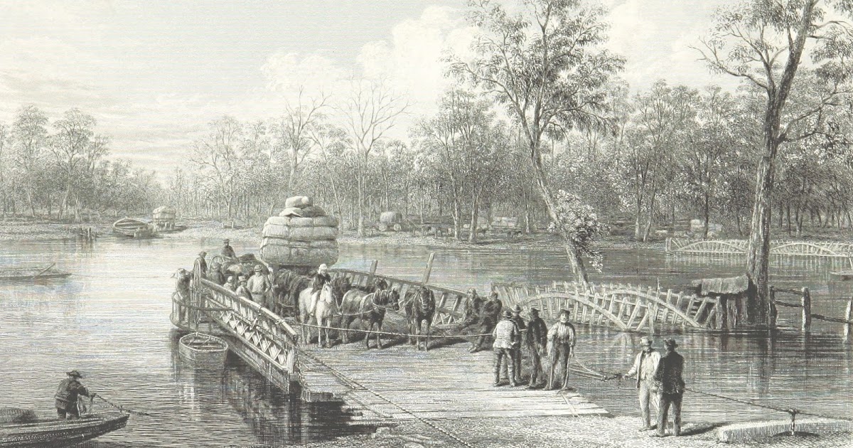 The Punt at Echuca, Victoria 1873 - Remembering the Past Australia