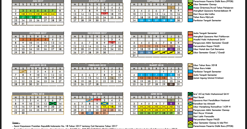 Kalender Pendidikan PAUD/TK Tahun Ajaran 2018/2019 | Akreditasi PAUD 2018