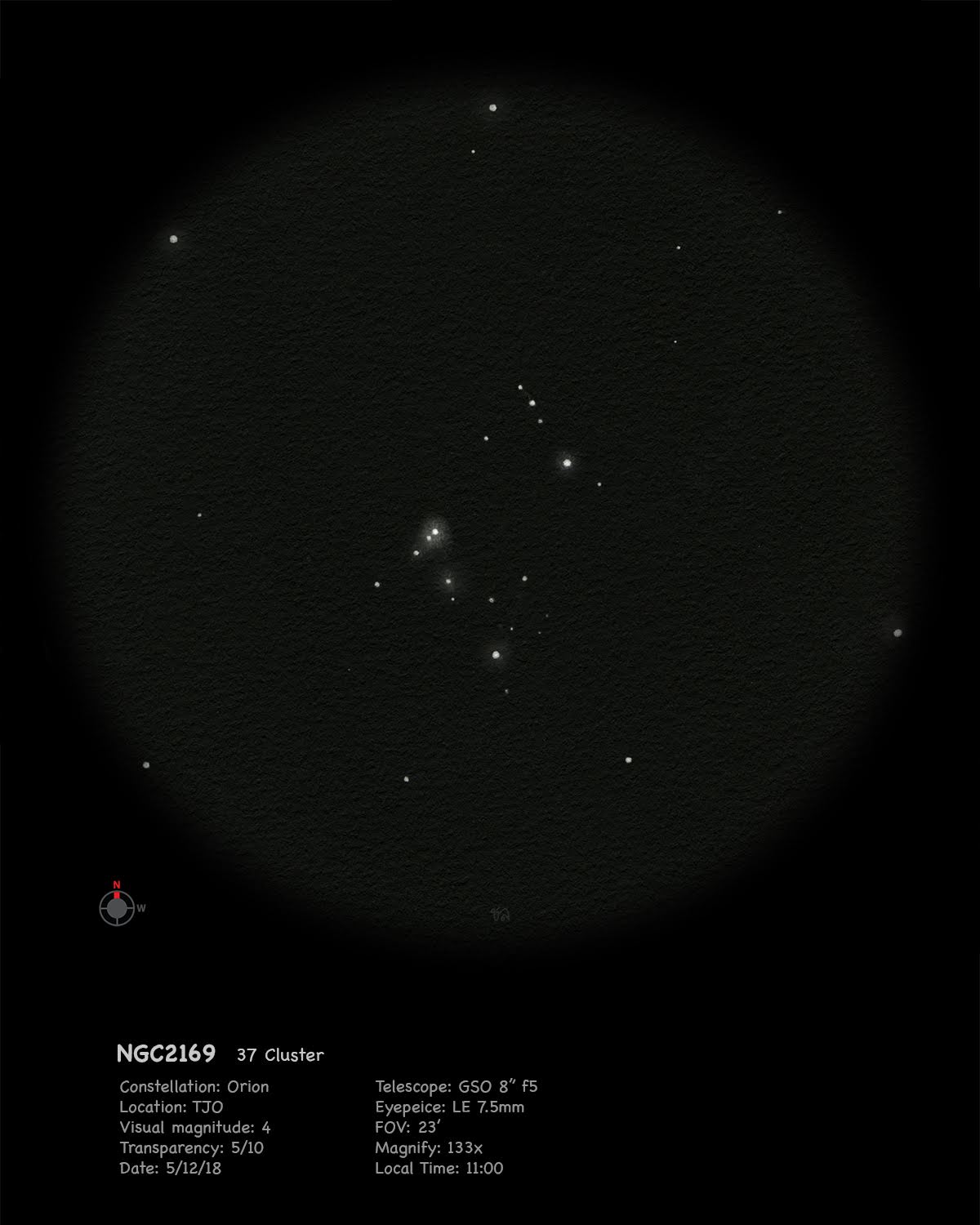 siamskies: NGC2169 -The 37 Cluster