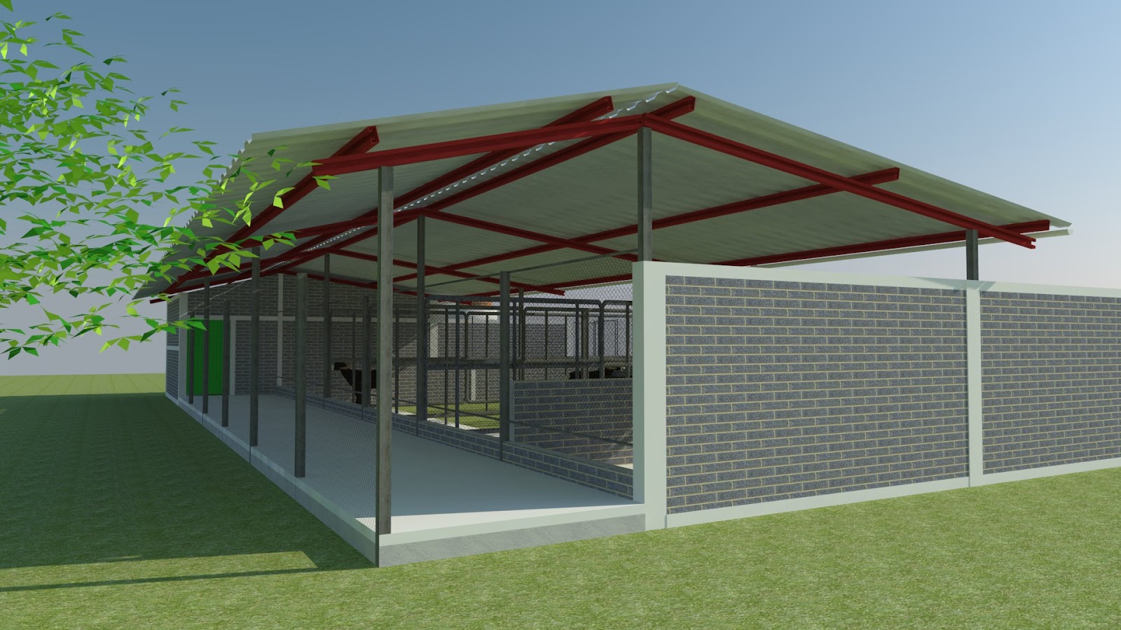 PROGRAMASYMAS: Diseño de aprisco en sketchup. Corral para chivos.