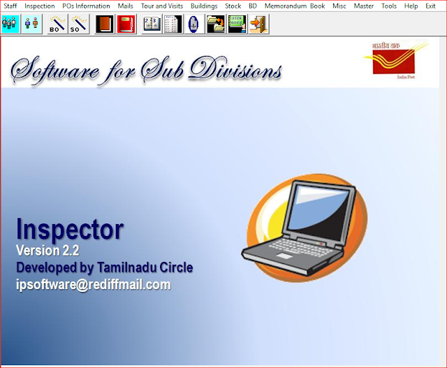 KURNOOL POSTAL DIVISION: Inspector v2.2 Software for Sub Divisional ...