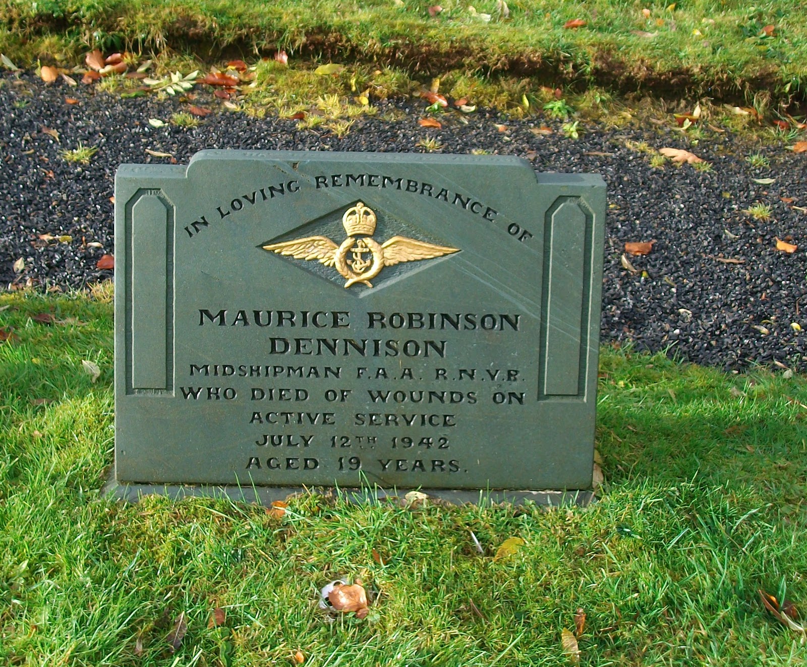 WW2 - The Second World War: Midshipman Maurice Robinson Dennison, RAFVR