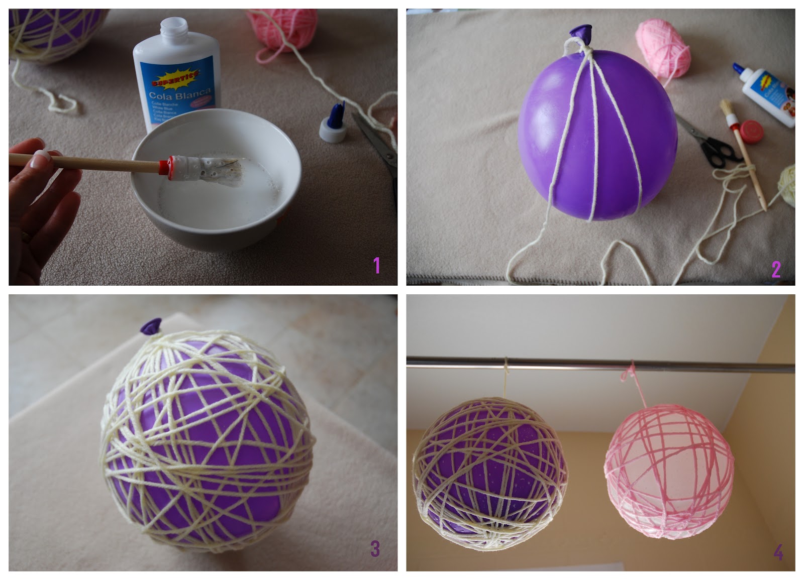 Decorabodas: DIY: Globos de Lana