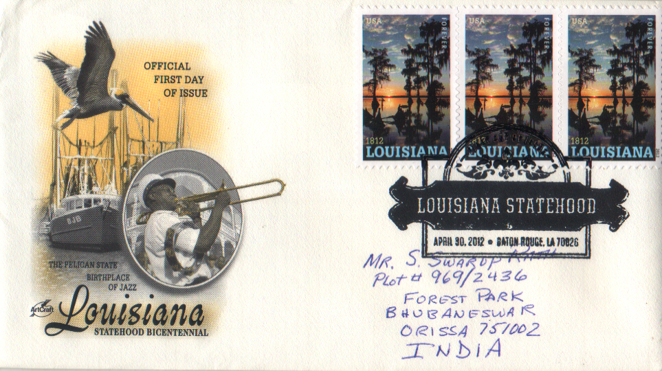 A journey of stamps through First Day Cover (FDC): Louisiana statehood ...