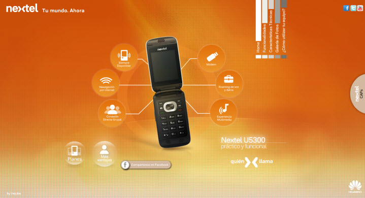 Inquba Blog: Minisite para la nueva gama de equipos Nextel