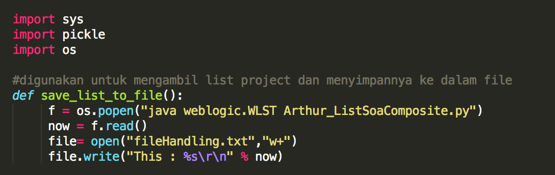 Nostra Technology: Export SOA Composites Menggunakan Python Script
