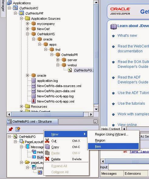 ORACLE TIPS: OAF Hello Page